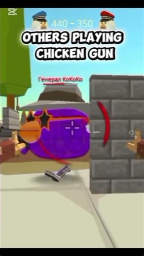 noob vs pro in chicken gun🔫 #edit #shorts