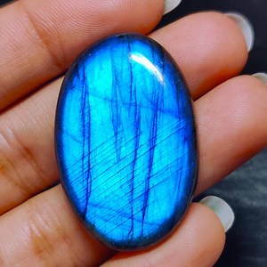 Buy Natuarl Labradorite From Madagascar, Natural Gemstone Cabochon, Artisan Pendant Making Gem(37x24x6mm) Online in India - Etsy