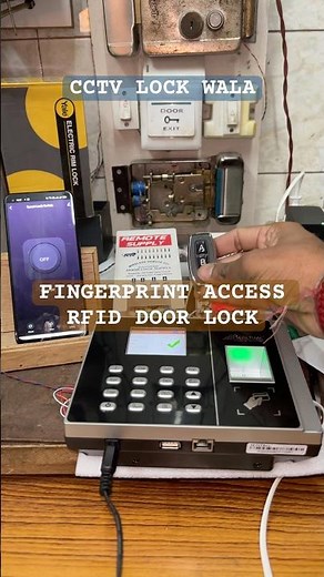 Smart Door Lock with Biometric Access Electric Door Lock with Remote rfid mobile app. Access Control