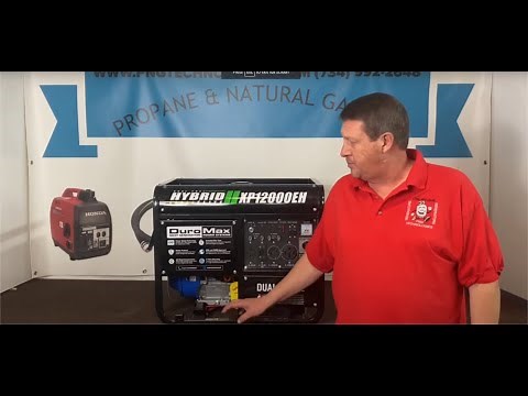 DuroMax XP12000EH watt Elite Hybrid Generator - Conversion video from gas to Propane & Natural Gas