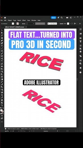 Beginner vs Pro — Isometric 3D Text Effect in Illustrator 2025! 🔷✨