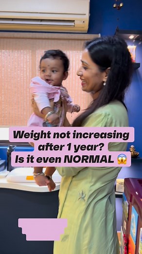 Many parents worry when their baby’s weight doesn’t increase after 1 year, but that’s exactly how nature designed it! 💡 In the first year, babies grow rapidly — they triple their birth weight. After that, growth slows down naturally: 📈 1–2 years → gain only 2–2.5 kg in the whole year 📈 2–3 years → gain around 1.5–2 kg in the year So, a baby who was 10 kg at 1 year and 12 kg at 2 years is absolutely healthy! 🚫 Don’t chase the scale — focus on balanced home food, protein-rich meals, active pla