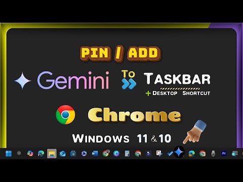 How to Add/Pin Google Gemini AI to Desktop & Taskbar Toolbar with Chrome Browser on Windows PC