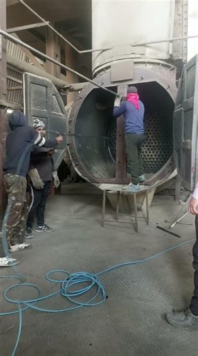 !😃 process of boiler shell cleaning!😀