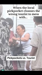 When the local pickpocket chooses the wrong tourist to mess with... #pickpocketalert #pickpocketing #PickpocketProof #cctocredittotherightfulowner #ccto #scary #tourist #Alerta #scam #fypシ゚ | Lyn Bruin