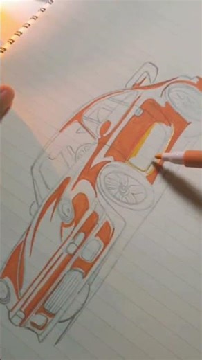 Porsche Car Drawing #porsche #shorts
