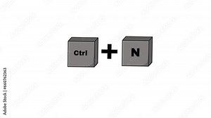 Animation of the CTRL key and N key on the keyboard