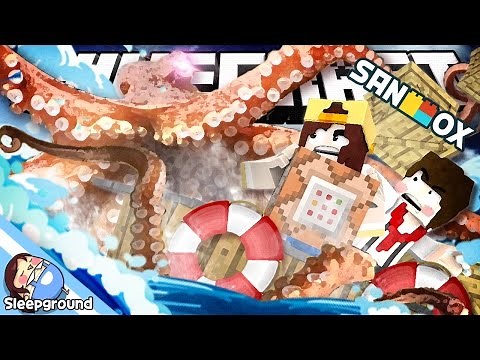 해적 도잠! 대왕문어와 싸워 보물을 찾아라!! [마인크래프트 커스텀 커맨드: 크라켄] - Custom Command - [잠뜰]