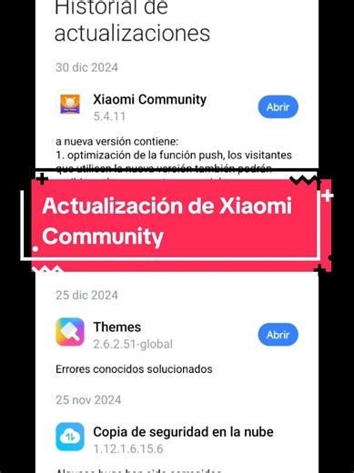 Actualización de la App Xiaomi Community: Versión 5.4.11