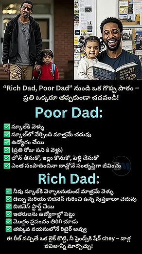 622K views · 1.2K reactions | Rich Dad vs Poor Dad | Life Lessons from Rich Dad Poor Dad Discover the key differences between a poor mindset and a rich mindset inspired by Rich Dad, Poor Dad. Learn how financial education, business thinking, and the right mindset can transform your future. Success is not about working harder, but about thinking smarter. #RichDadPoorDad #SuccessMindset #FinancialFreedom #Motivation #LifeLessons #BusinessMindset #WealthBuilding | Entrepreneur guru | Facebook