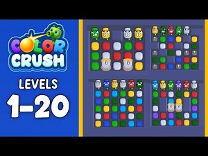 Color Crush all levels 1-20 gameplay solution