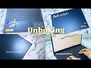 Aesthetic ASUS ZenBook 14 Unboxing 💻 How I Customized It + Second Display Setup Guide 🌸🌷