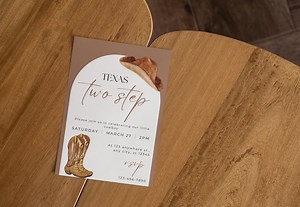 Texas Two Step Cowboy Birthday Invitation (digital File) - Etsy