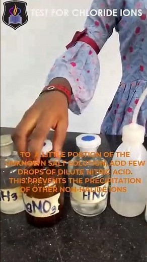 Test for Chloride Ions | Qualitative Analysis | #Shorts