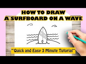 How To Draw A Surfboard On A Wave