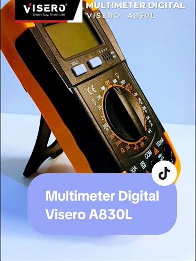🔌✨ Digital Multimeter Visero A830L ✨🔌 Alat ukur praktis untuk kebutuhan elektronik & listrik rumah maupun profesional! 📋 Spesifikasi Utama: ✅ Model: A830L ✅ Display: LCD digital dengan backlight ✅ Fungsi: Mengukur Tegangan AC/DC, Arus DC, Resistansi, Dioda, dan Continuity ✅ Auto Power Off – hemat baterai ✅ Dilengkapi buzzer indikator ✅ Desain portabel & mudah digunakan ✅ Sumber daya: 9V battery ⚡ Cocok untuk teknisi, mahasiswa teknik, hingga kebutuhan hobi elektronik! 📦 Paket sudah termasuk: