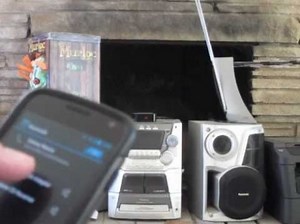 Wireless Stereo Add-on Turns On Receiver And Pipes In Some Music