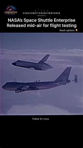 ScenicMotions Hyperverse on Instagram: "NASA’s Space Shuttle Enterprise was the first shuttle orbiter built, created to test how the spacecraft would fly and land within Earth’s atmosphere. Carried aloft by a modified Boeing 747 and released mid-air, Enterprise helped engineers and astronauts understand aerodynamics, flight control, and landing behavior long before orbital missions began. These historic flight tests laid the foundation for the Space Shuttle program that followed. #NASA #SpaceShu