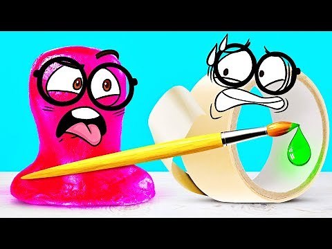 AMAZING DRAWING IDEA WITH SCOTCH TAPE from Slime Sam