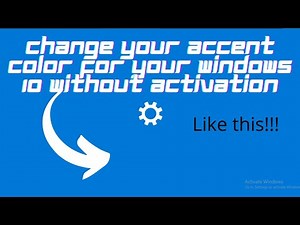 How to change ACCENT COLOR in Windows 10 without ACTIVATION| Tutorial| Should try!✔