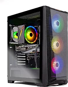 Skytech Gaming Skytech Chronos Gaming PC Desktop – Intel Core i5 12600K 3.7 GHz, NVIDIA RTX 3080, 1TB NVME SSD, 16GB DDR4 RAM 3200, 850W Gold PSU, 11 AC Wi-Fi, Windows 11 Home 64-bit