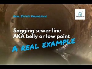 Sewer Inspection with low point AKA sagging sewer line AKA belly