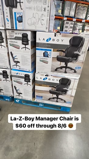 7.6K views | La-Z-Boy Manager Chair is $60 off through 8/6  Features include adjustable headrest & arm rest. Just $199.99! @lazboy | costcofindsca | Facebook