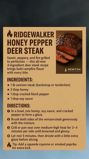 81K views · 311 reactions |  Ridgewalker Honey Pepper Deer Steak...
