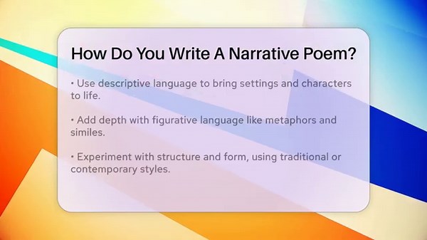 How Do You Write A Narrative Poem? - The Language Library