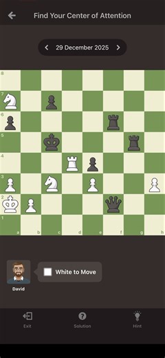 Solving daily puzzle 29-12-25 #chess