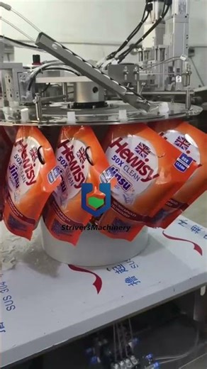 The rotary dual station stand up pouch filling and capping machine #striversmachinery