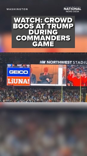 171K views · 7.8K reactions | Mixed reactions for President Donald Trump at last night’s Lions–Commanders game — some cheers, some boos. Just another reminder that sports and politics often overlap. #NFL #Lions #Commanders READ MORE NEWS: https://bit.ly/3Ls6CYx | The National Desk - TND | Facebook