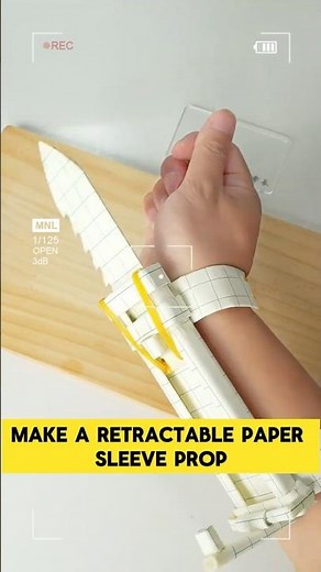DIY Retractable Paper Sleeve Prop | Safe & Fun Paper Craft! 🔥