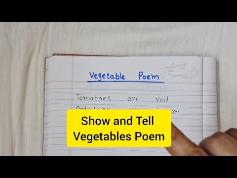 Show and Tell Competition for Kindergarden Kids | Vegetables Poem For Kids