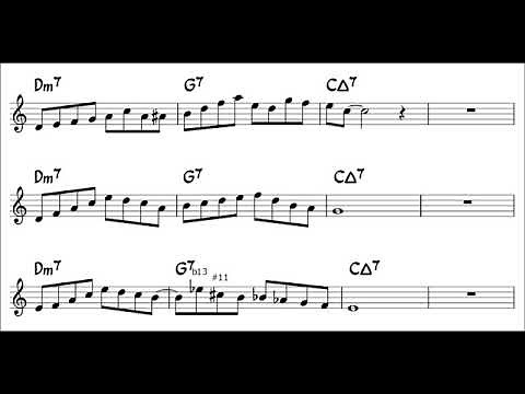 Major ii-V-I Licks - Autumn Leaves (for Tenor Sax)
