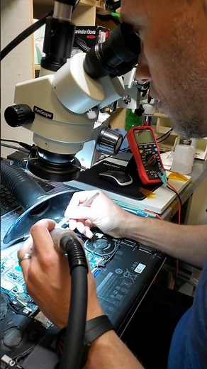 Hard Repair: Fixing Burned Laptop Motherboard #shorts #laptoprepair #computerrepair