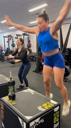 Cardio can be fun 😎 how soft can you jump on the box?! | F45 Training Westport