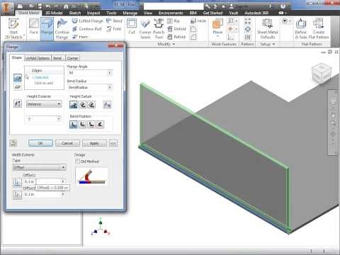 Flange Feature in Inventor 2015