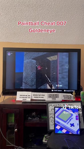 Unlocking Paintball Cheat Mode in 007 Goldeneye on Nintendo Switch