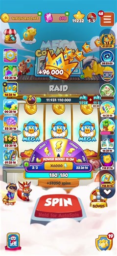 😱 6.9 TRILLION COIN MEGA RAID! | Coin Master Insane Win! 💰HUGE x6000 Multiplier Mega Raid Gameplay🦊.