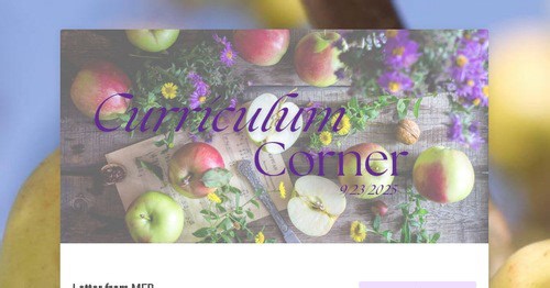 Curriculum Corner