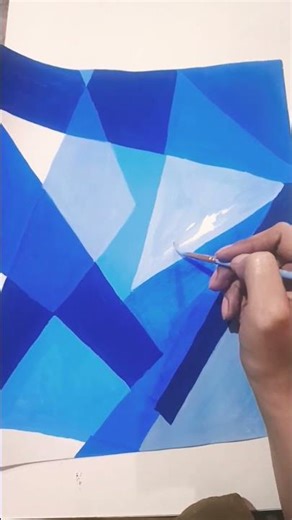 abstract straight and geometric line art 🎨🩵🖌️ #creativesouls #music