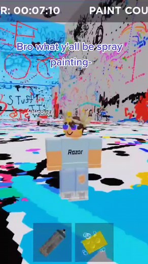 Y'all just Spray painting dots😰#Roblox #popular #game #draw #paint #spraypaint #lol #fyp #fypシ #razorofficial