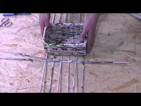 Papierowa wiklina krok po kroku - jak zrobić prostokątne dno