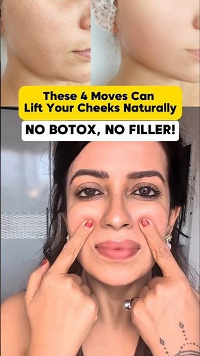 Solution for Sagging Cheeks ! #FaceYoga #CheekLift #NoFiller #AntiAging