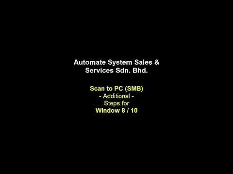 Canon imageRUNNER Copier - How to Scan to PC (SMB) For Windows 8,10 (Part 2)