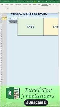 How To Create Vertical Tabs In Excel #SHORTS
