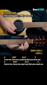 17K views · 105 reactions | Lovefool - The Cardigans (1996) Easy Guitar Chords Tutorial with Lyrics Part 3 SHORTS REELS | Doc OTEP Studio | Facebook