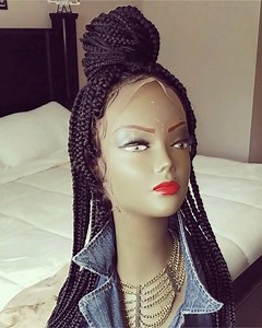 Anyone loves a nice box braid wig?😍 Styled & braided by @ghbeauty_2019(IG)💇‍♀️ It is using Luvme Hair 8inches full lace wig straight 2bundles top quality braid hair(High retardant fiber) to braid this wig.❤️❤️ View the product link here👉bit.ly/2Ius38B Use this coupon code "SALE20" for more discounts.💋 Note: Buy full lace wig straight 8", get 2 bundles braiding hair for free!🙌 | Luvme Hair