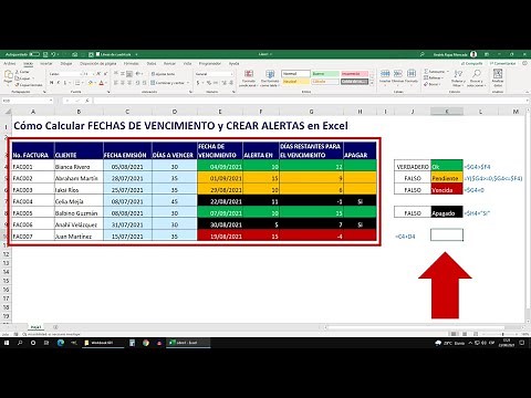 Cómo Calcular FECHAS DE VENCIMIENTO y CREAR ALERTAS en Excel